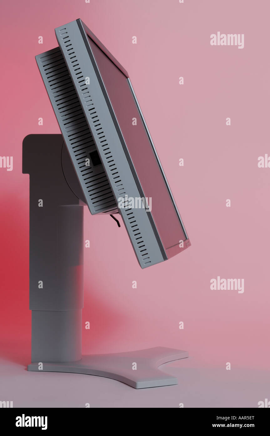 LCD monitor display NEC isolated on red Stock Photo - Alamy