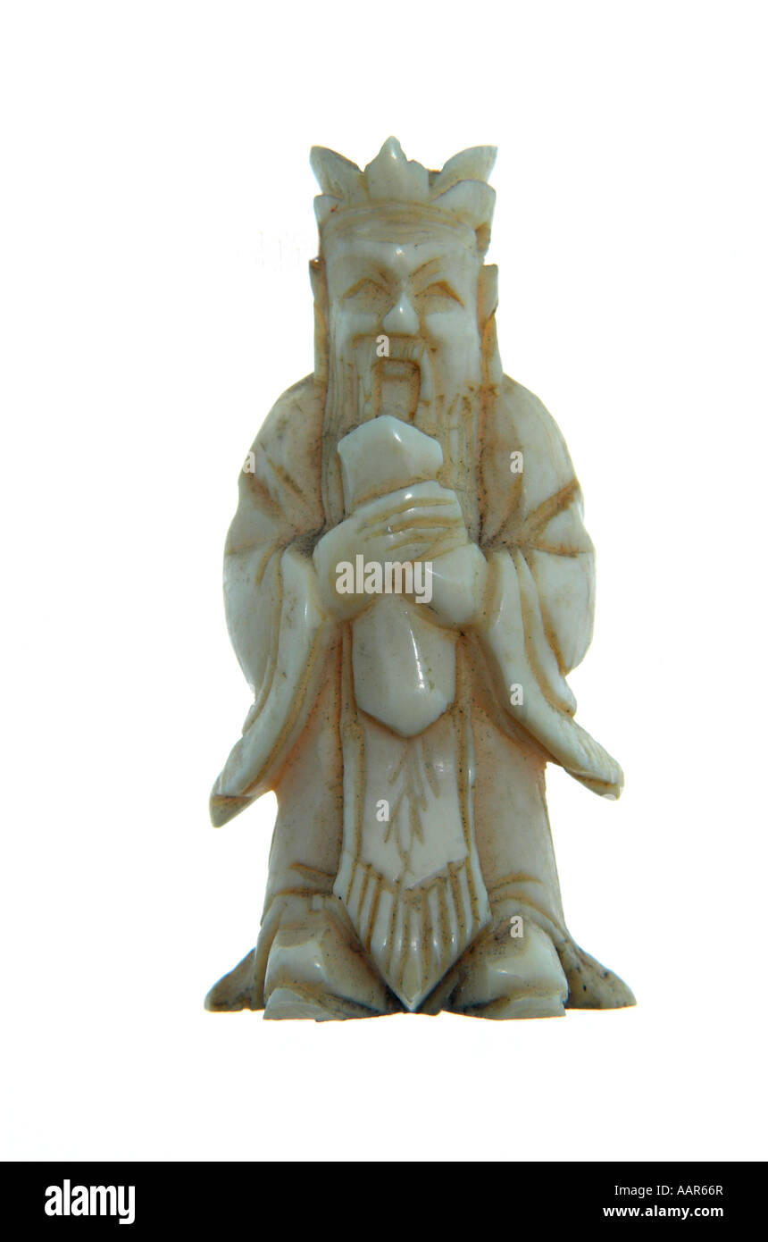 alabaster minature statue of Chinese Emperor Stock Photo - Alamy
