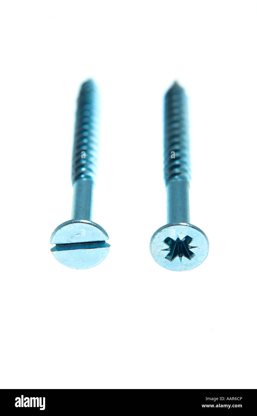 Slotted screws Cut Out Stock Images & Pictures - Alamy