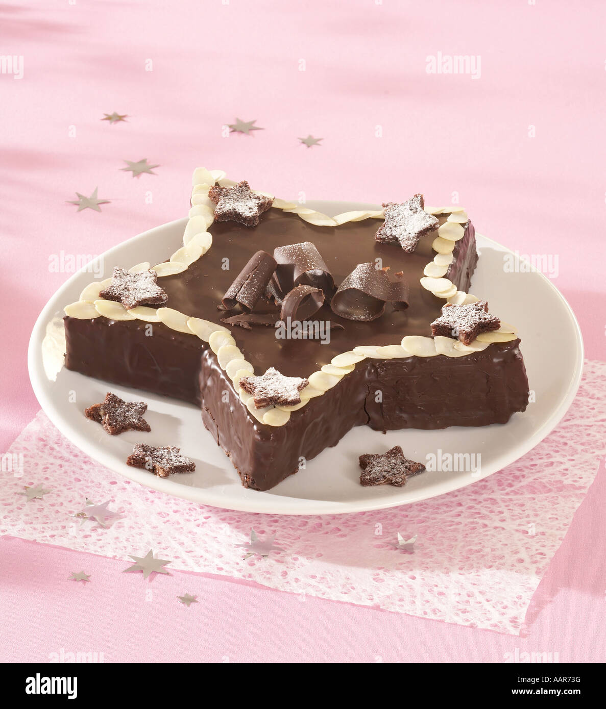 Christmas Chocolate Star Stock Photo - Alamy