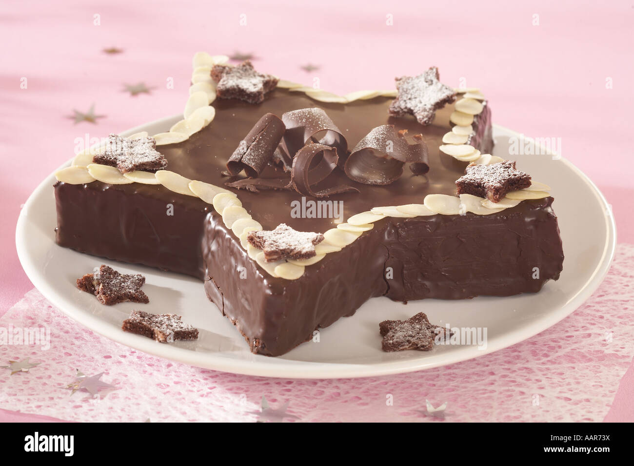 Christmas Chocolate Star Stock Photo - Alamy