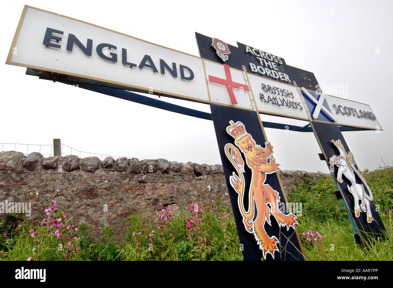 An old British Railways boundry sign on the Network Rail East Coast ...