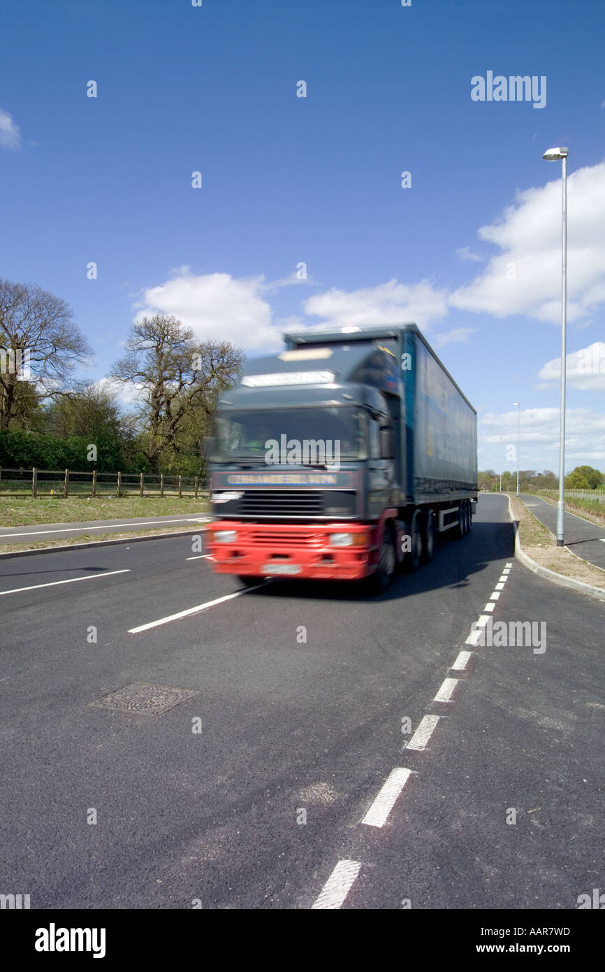 Blurred Lorry Travelling along a Highway,UK,GB,England Stock Photo - Alamy