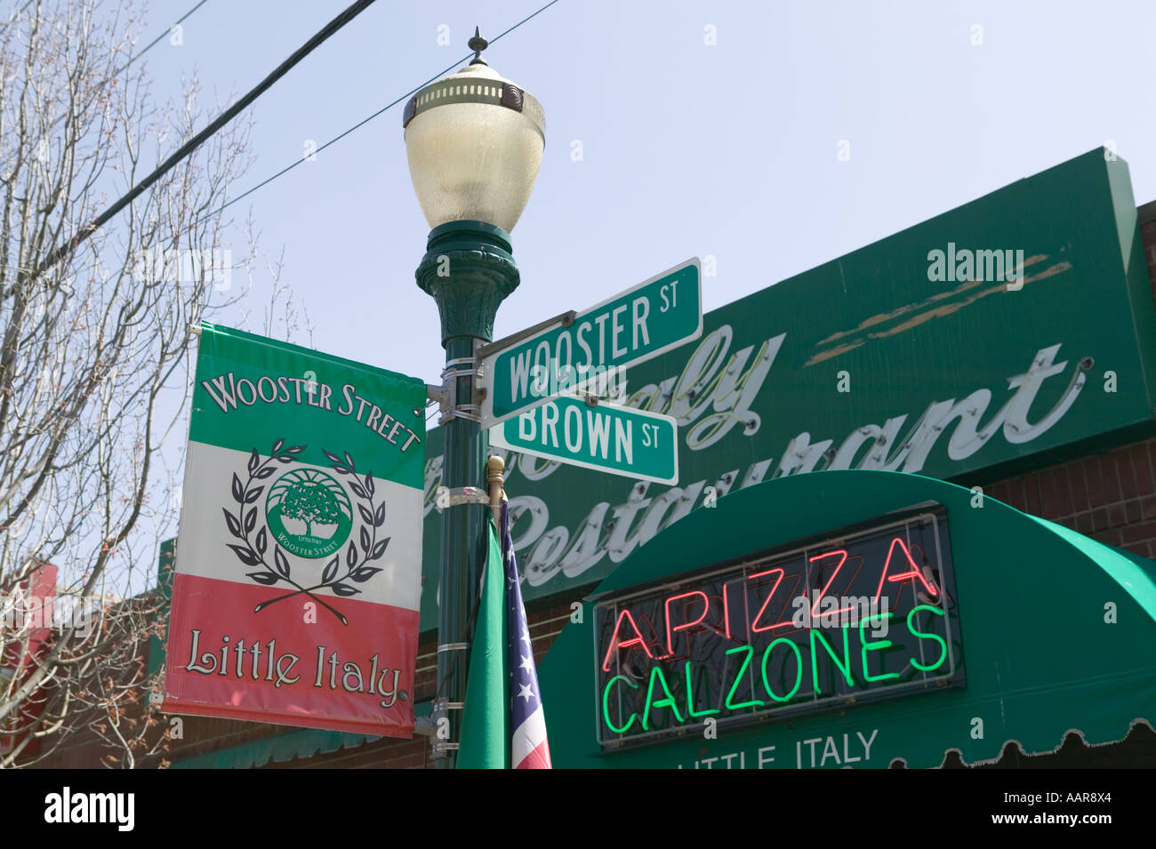 Wooster Street Little Italy New Haven Connecticut Stock Photo - Alamy