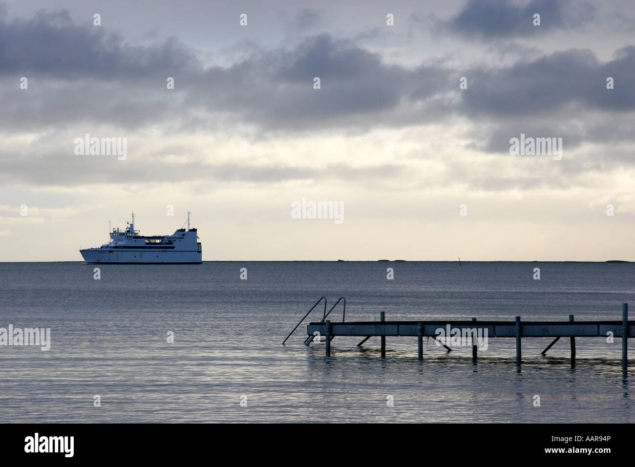 A ferry crossing a danish strait Stock Photo - Alamy