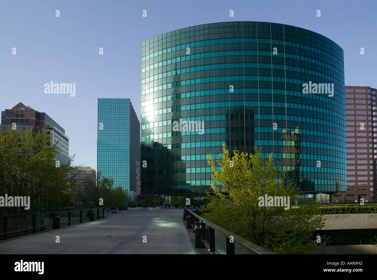 Modern glass buildings including Phoenix Hartford Connecticut Stock ...