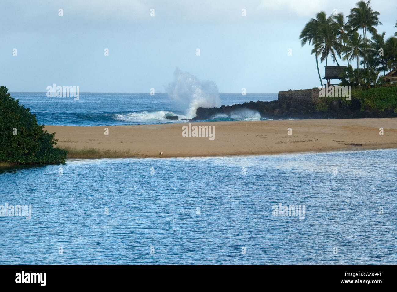 Wave breaking in Waimea Bay Beach Park North shore Oahu Hawaii USA ...