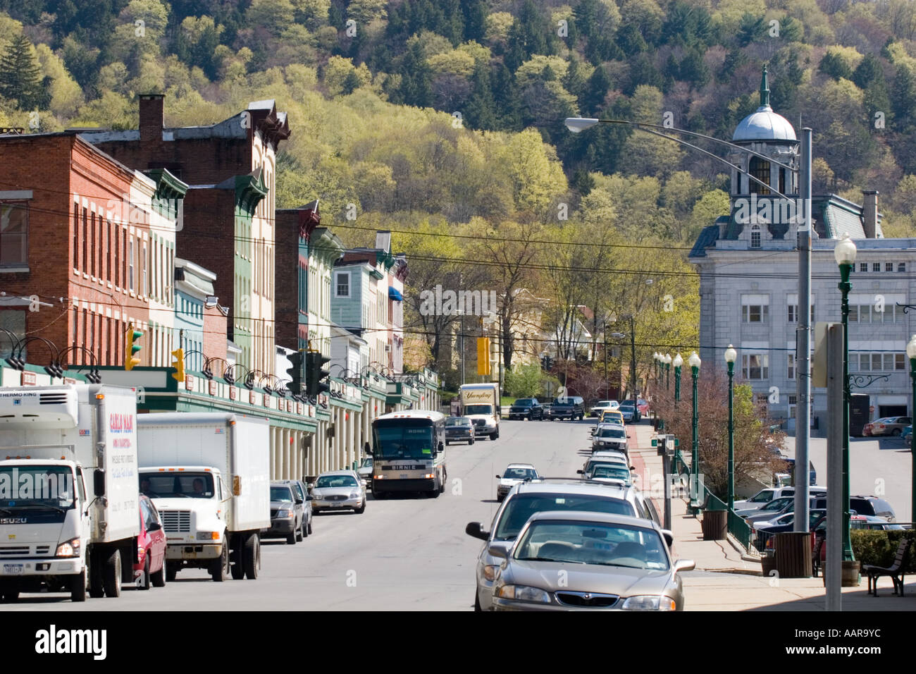 Building facades Main Street Little Falls New York Stock Photo - Alamy