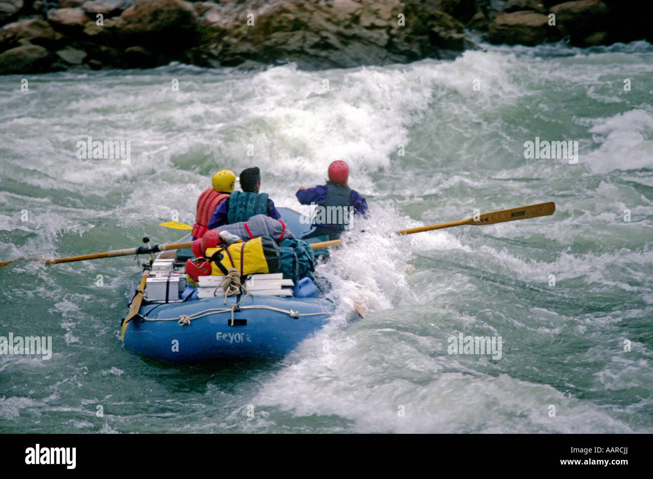 RAFTERS enjoy an exciting ride on CRYSTAL RAPID Class 10 one of the big ...