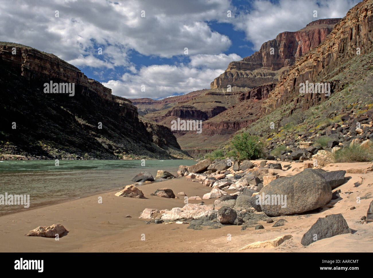 The COLORADO RIVER has carved a 4500 foot deep canyon through 1 8 ...