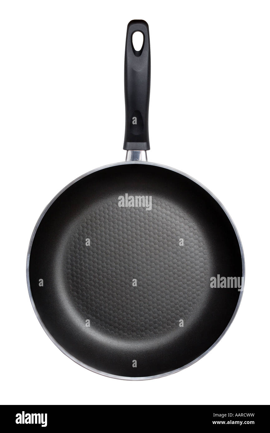 Fry pan isolated on a white background Stock Photo - Alamy