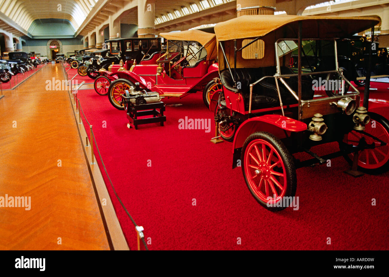 Old automobiles in the HENRY FORD MUSEUM DEARBORN MICHIGAN Stock Photo ...