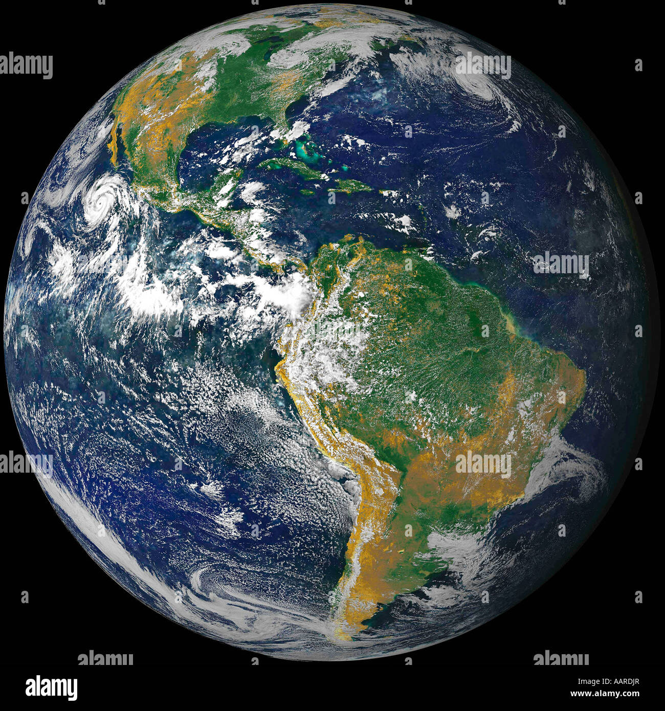 Full Disc Earth (Hurricane in Mexico Stock Photo - Alamy