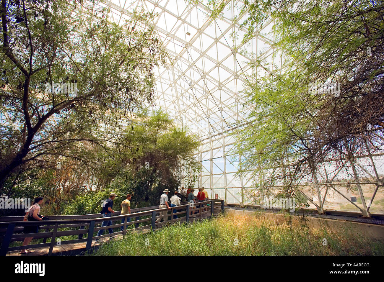 Visitors at Biosphere II Oracle Arizona Stock Photo - Alamy