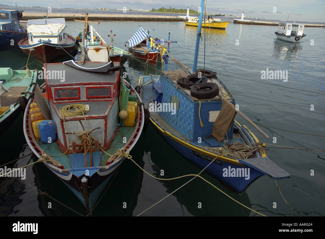 Maldives Male City Port Typical Fishing Boats Stock Photo - Alamy