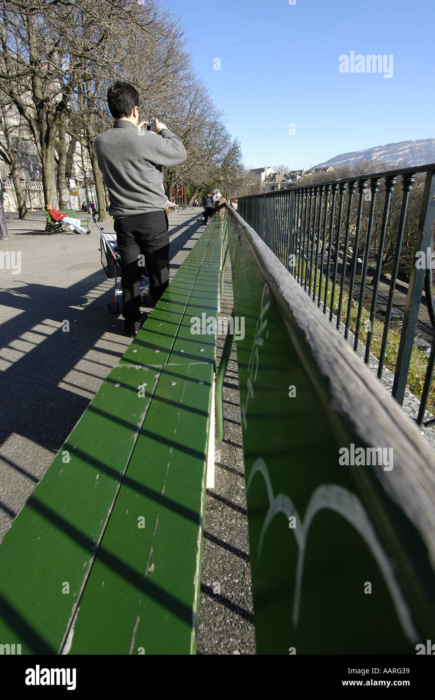 Longest wood bench in the world Geneva Switzerland Nano Calvo VWPics ...