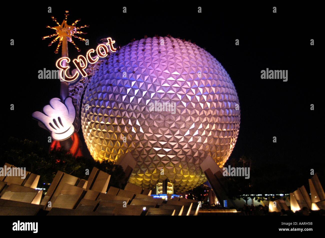 Orlando Walt Disney World Orlando FL florida EPCOT entrance sign with ...