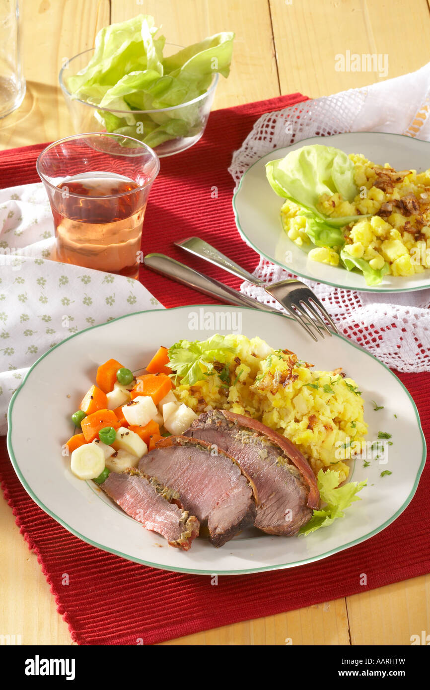 Beef Roast in Ham Stock Photo - Alamy