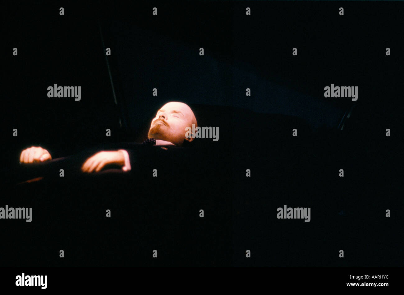 MUMMIFIED LENIN THE MUMMIFIED BODY OF LENIN LYING INSIDE THE MAUSOLEUM ...