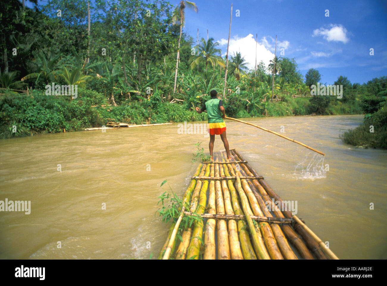 Bamboo rafting on martha brae river hi-res stock photography and images ...