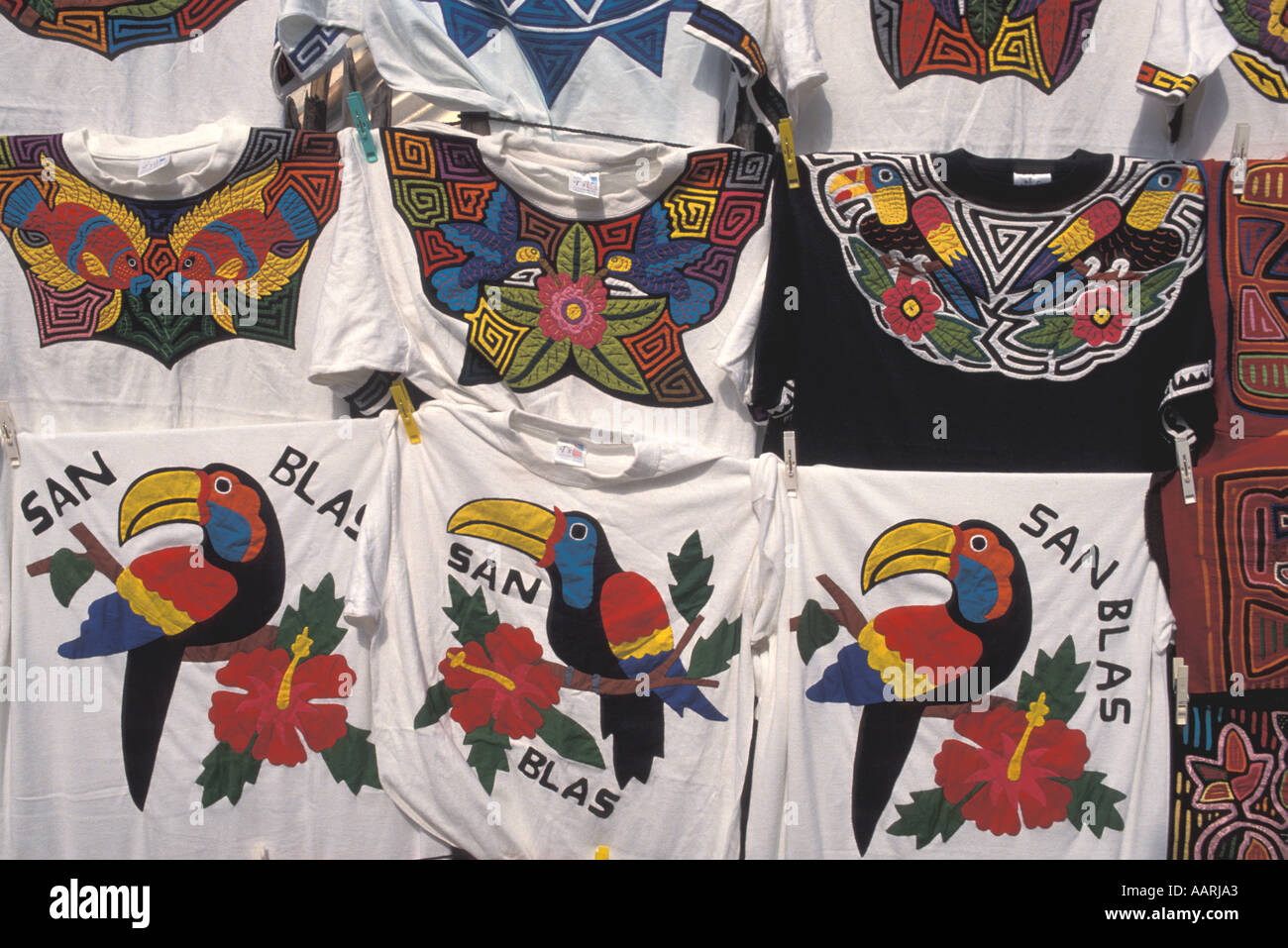 Panama San Blas Islands Cuna Indians Molas t shirts for sale Stock ...