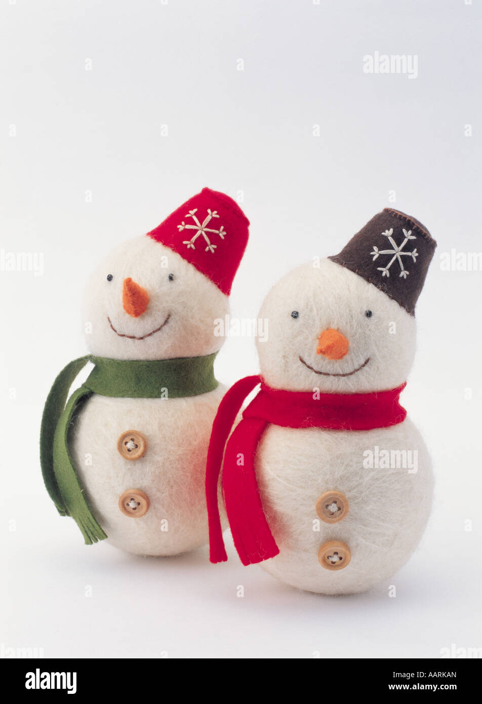 two snowman figures Stock Photo - Alamy
