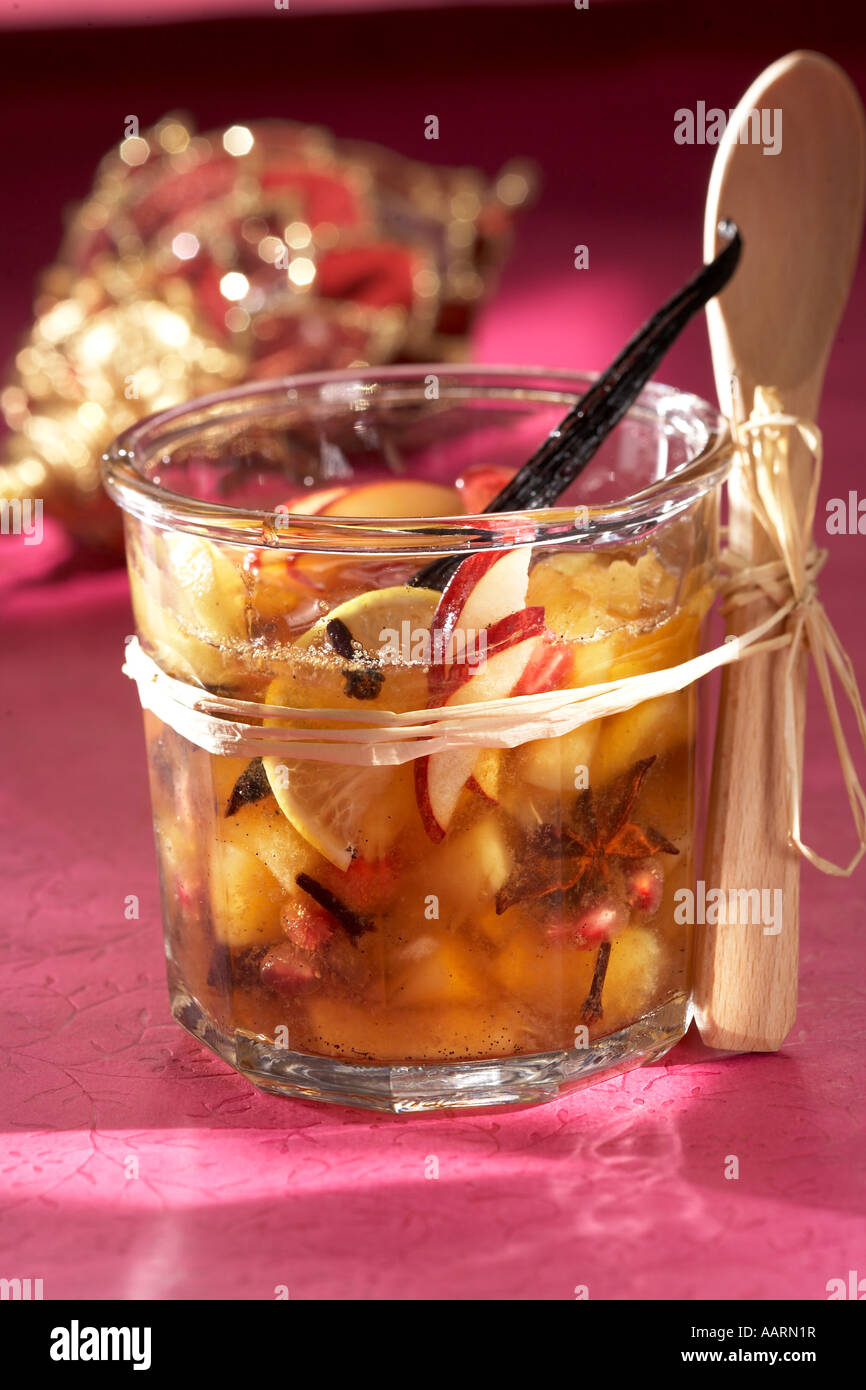 Apple Confit with Calvados and Vanilla Stock Photo - Alamy