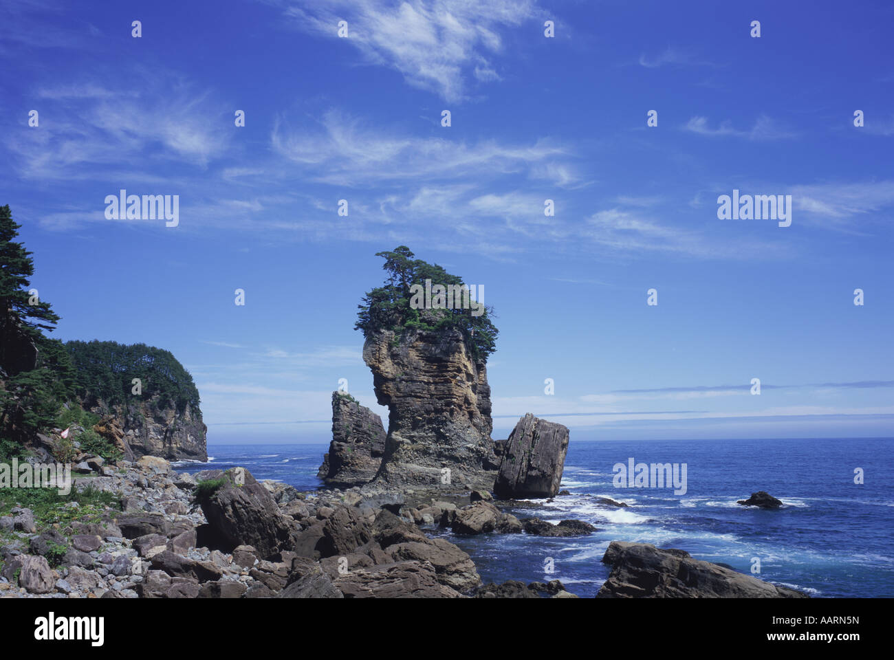 Sanno Rock in Iwate Prefecture Japan Stock Photo - Alamy