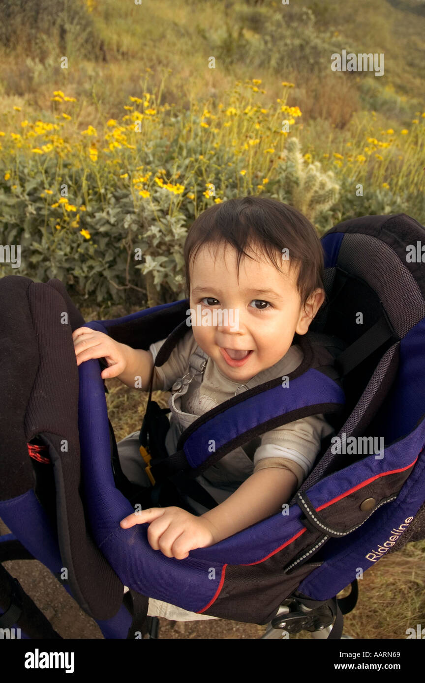 Baby in the backpack resting at Cave Creek Regional Park Phoenix ...