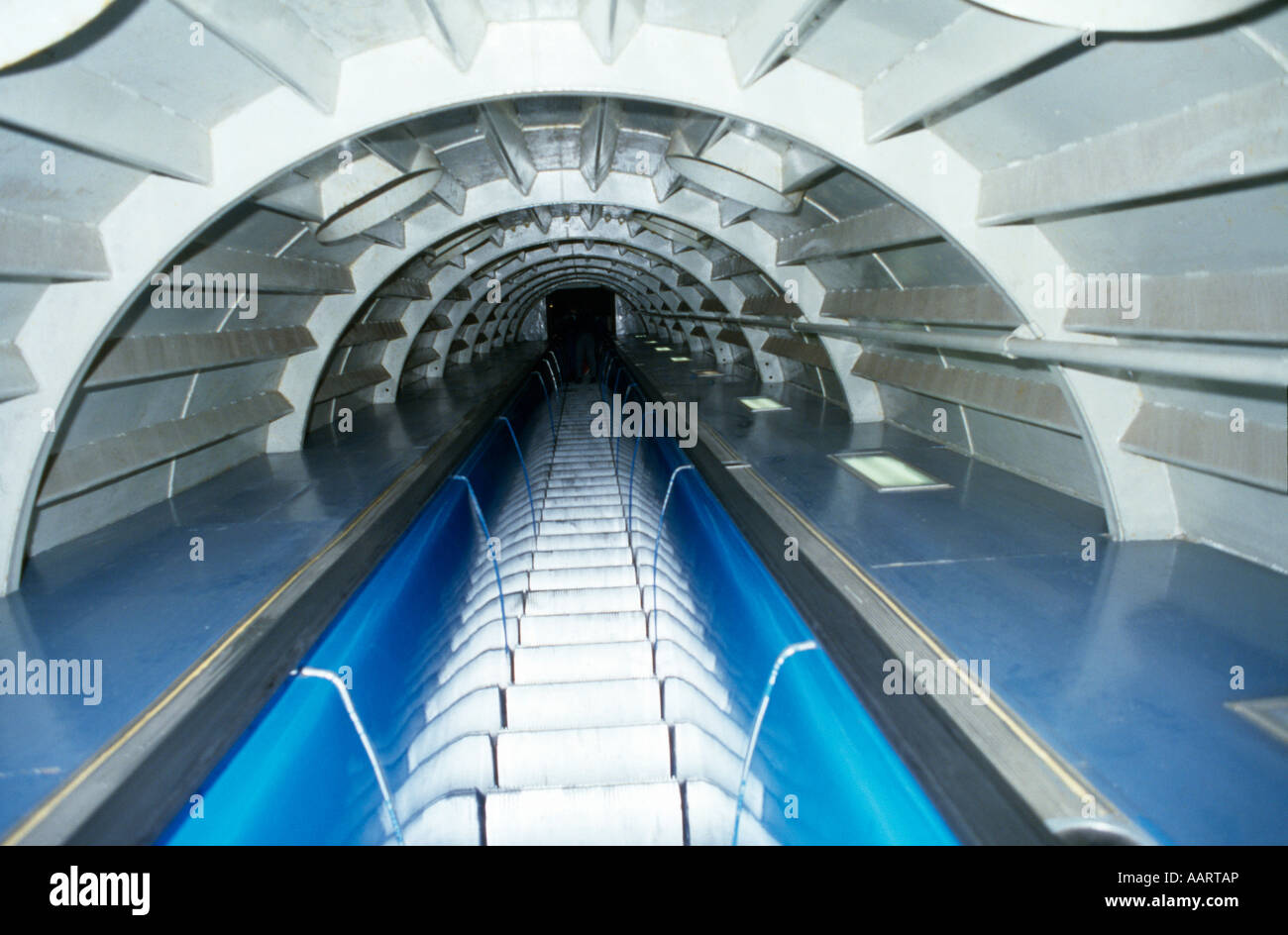 Brussels Belgium Atomium Inside Tube Stock Photo - Alamy