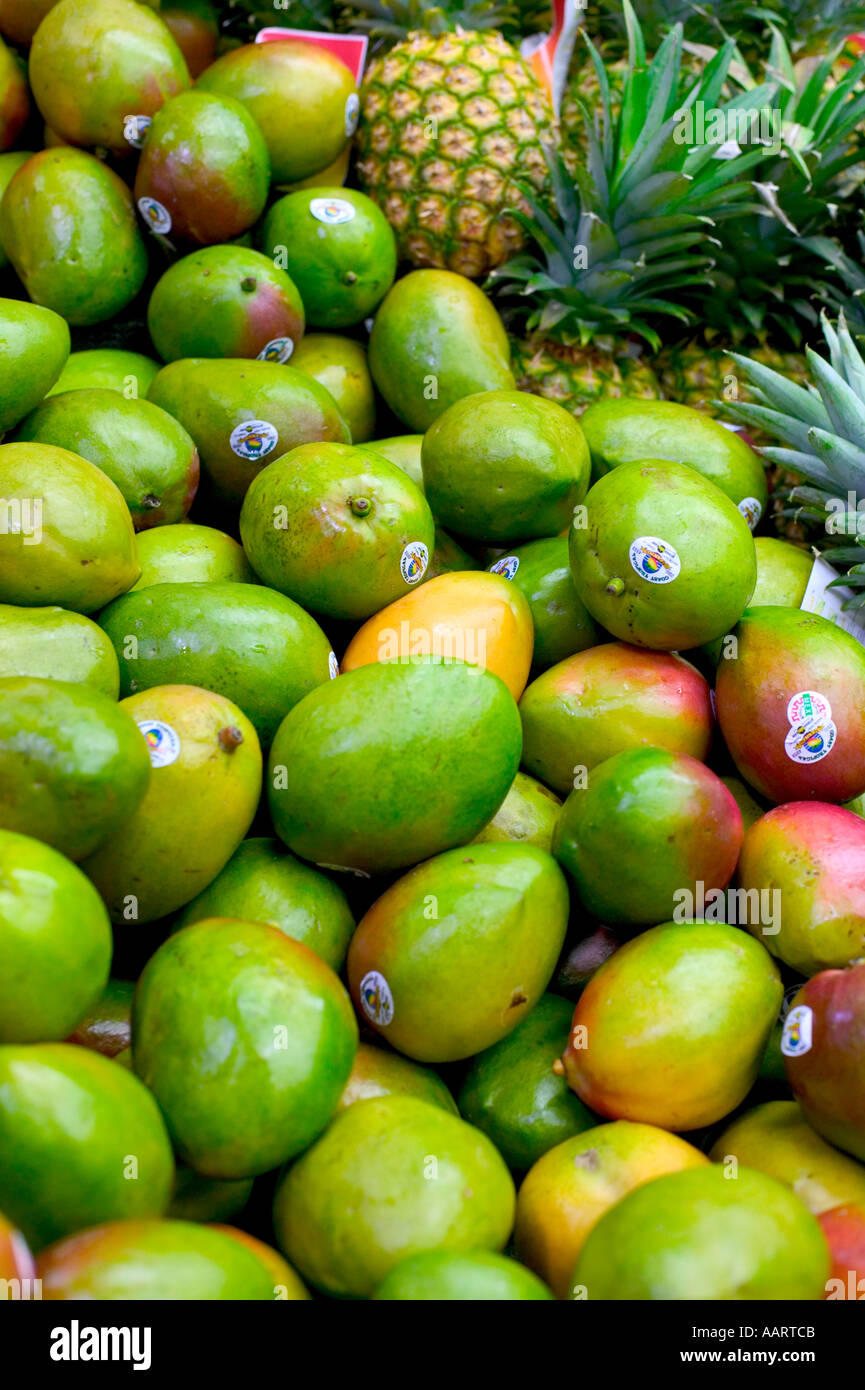Mango Fruit and Pineapple Stock Photo - Alamy