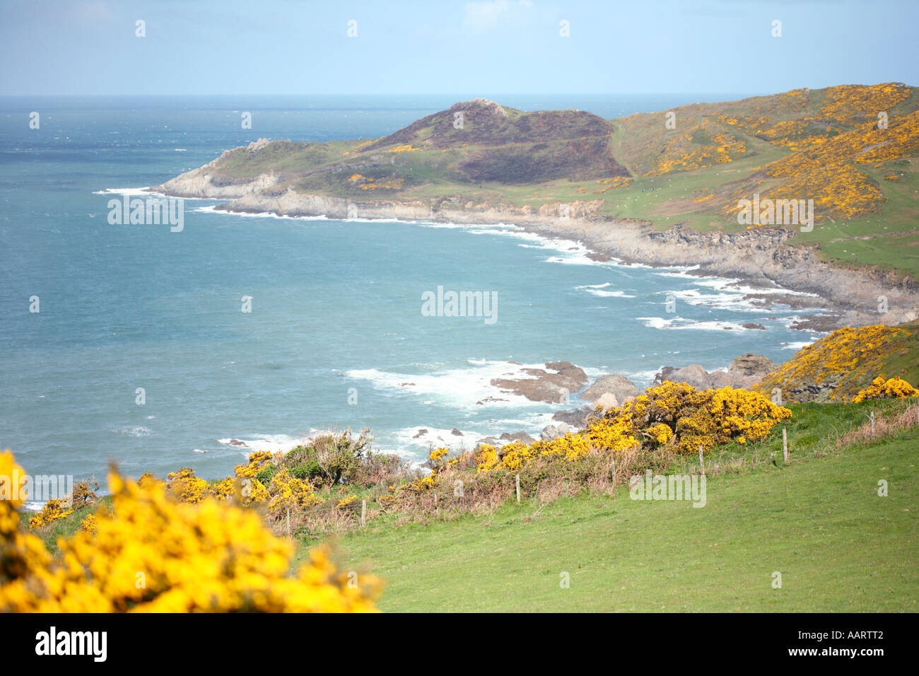 Morte point north Devon coast. A national trust property. An exposed ...