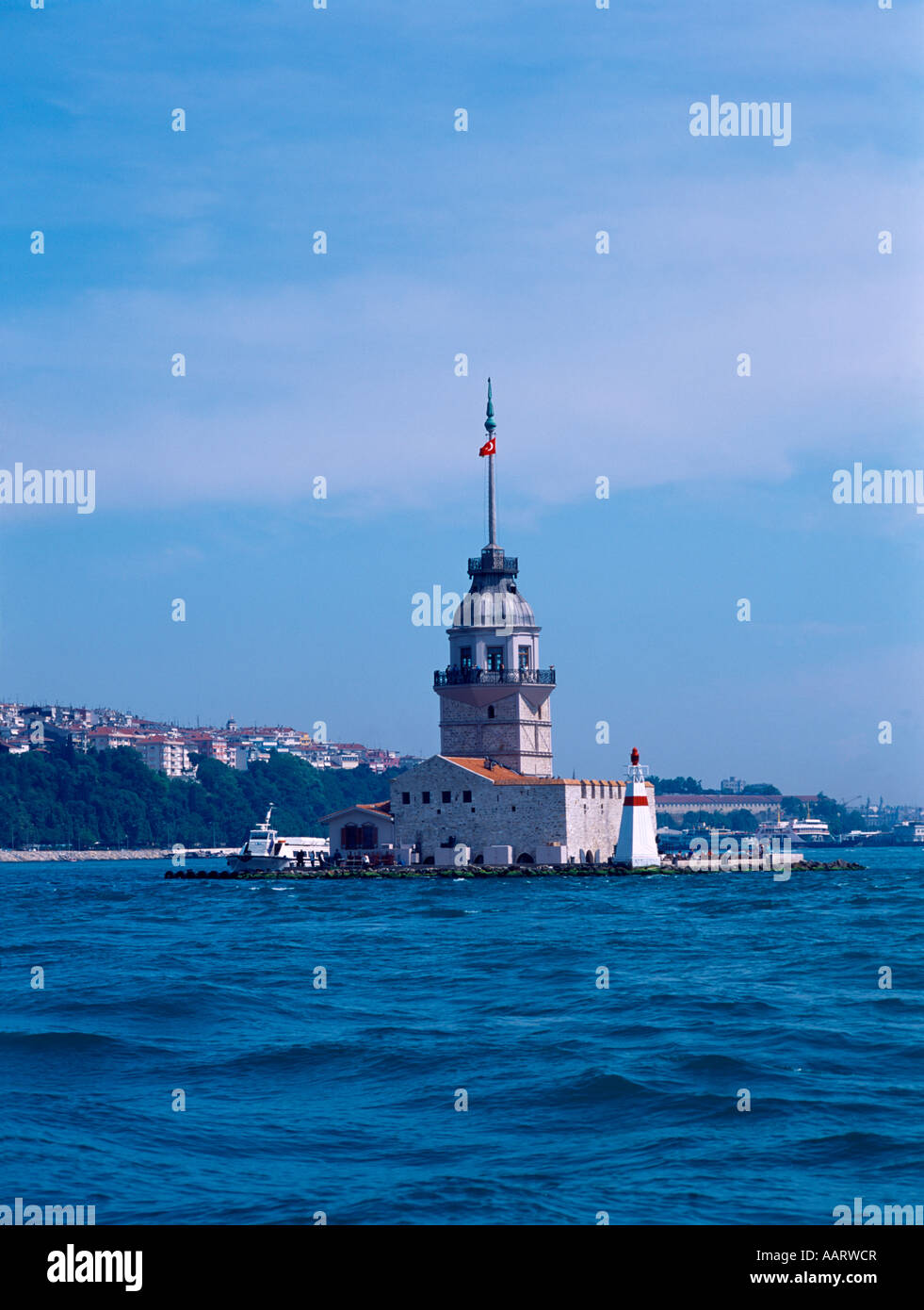 Istanbul Turkey Lighthouse Leander's Tower Greek Watchtower Symbol At ...