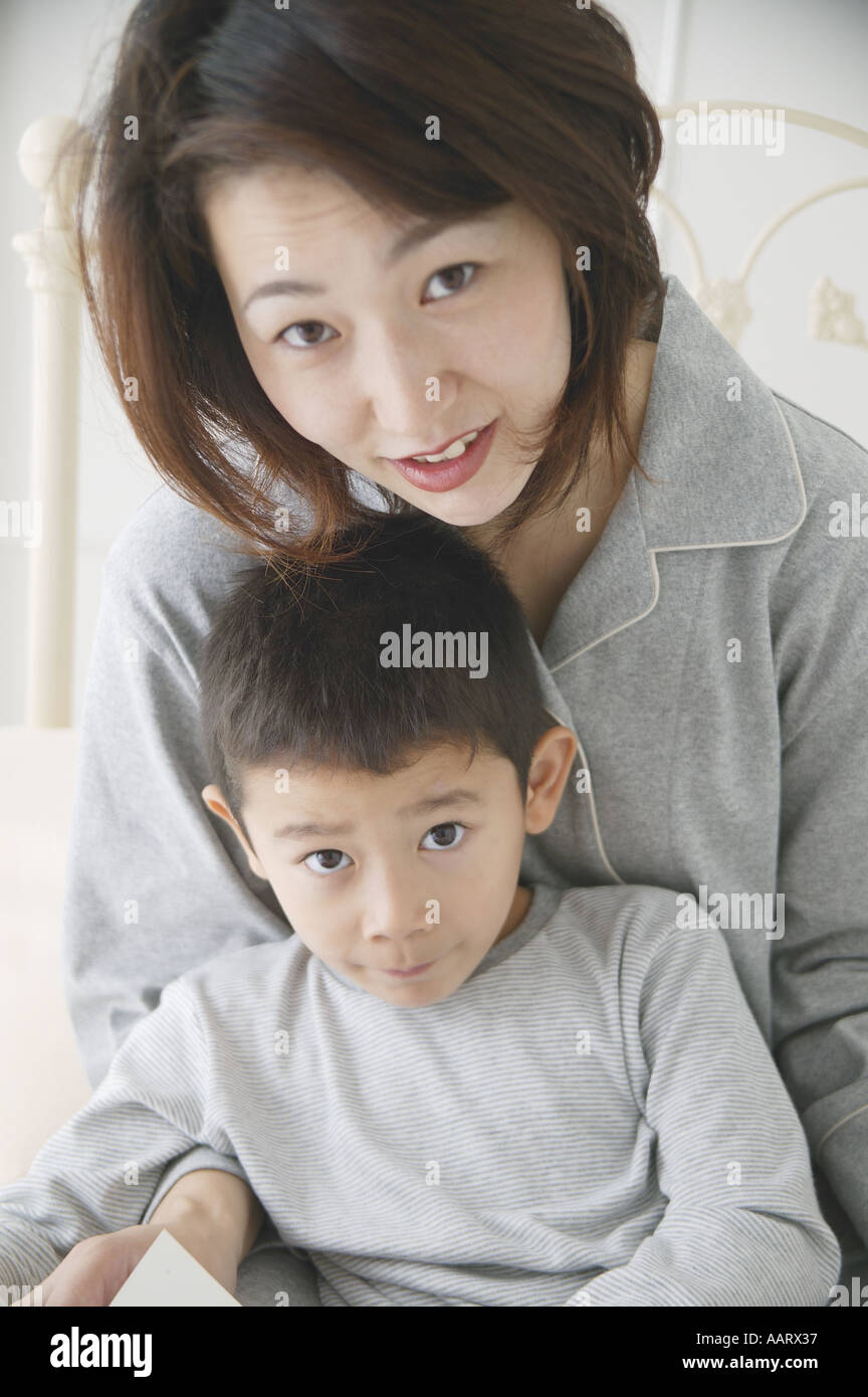 Mother and son in bed hi-res stock photography and images - Alamy