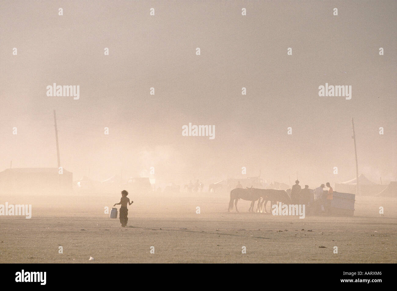 MONGOLIAN RIDE TO CAPITALISM NOMADIC TENT CITY OUTSIDE ULAN BATOR 1999 ...