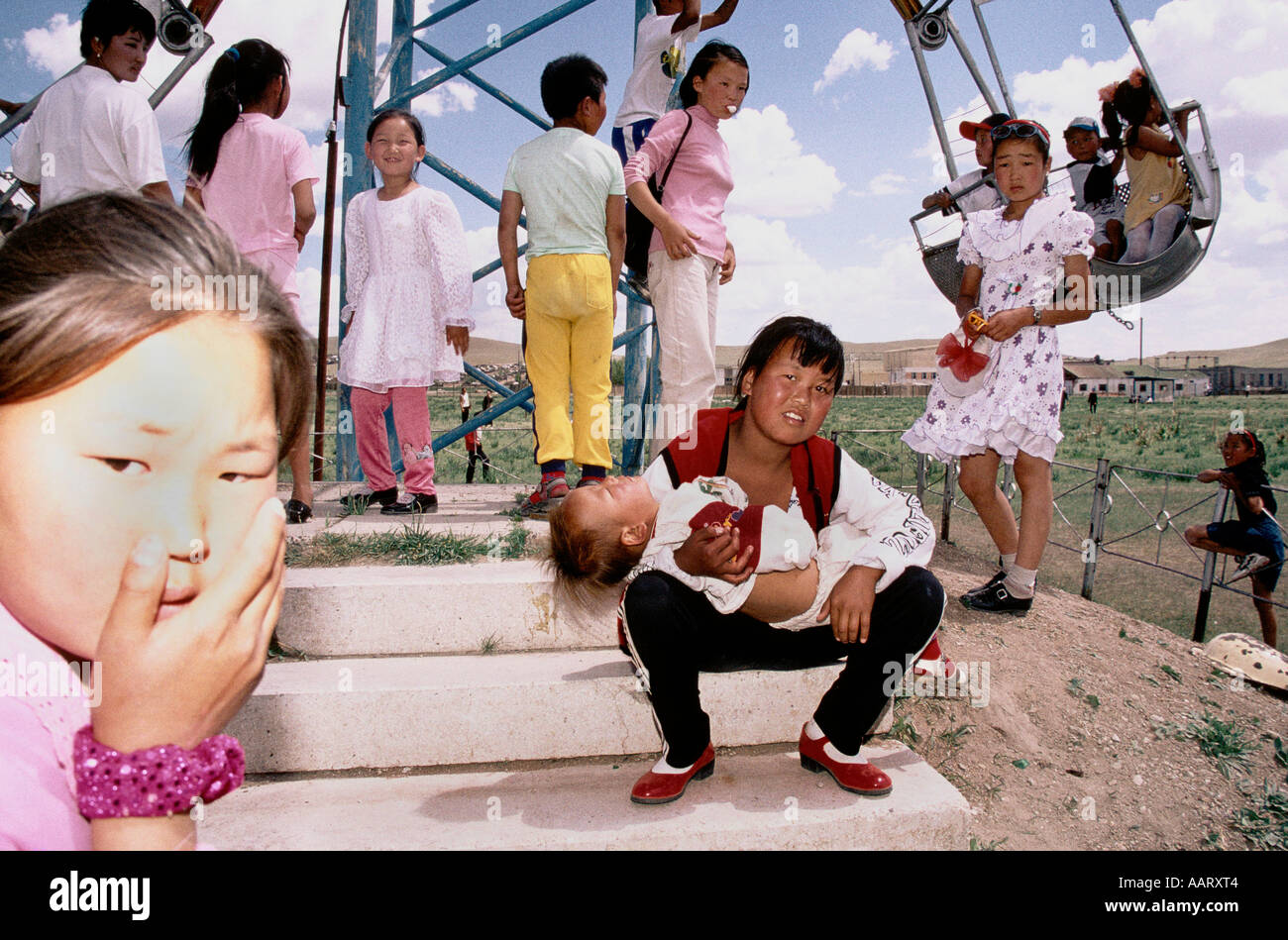 MONGOLIAN RIDE TO CAPITALISM DELAPIDATED CHILDRENS PLAYGROUND IN ...