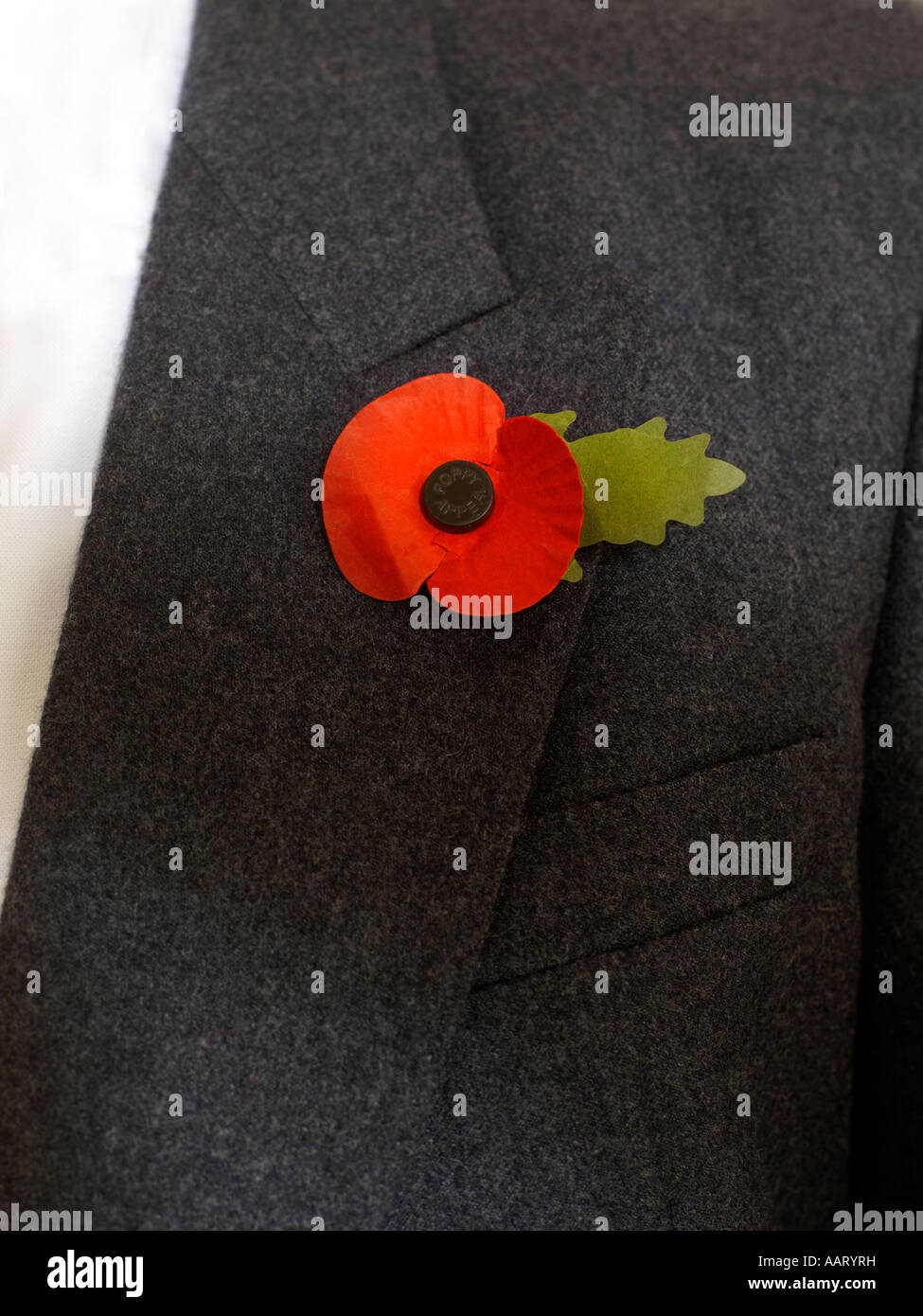 Poppy in a Lapel Stock Photo - Alamy