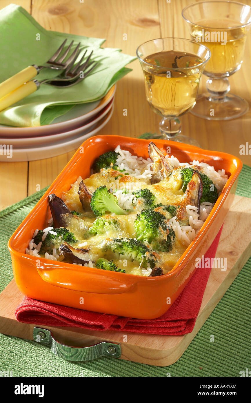 Rice Pud with Broccoli Stock Photo - Alamy