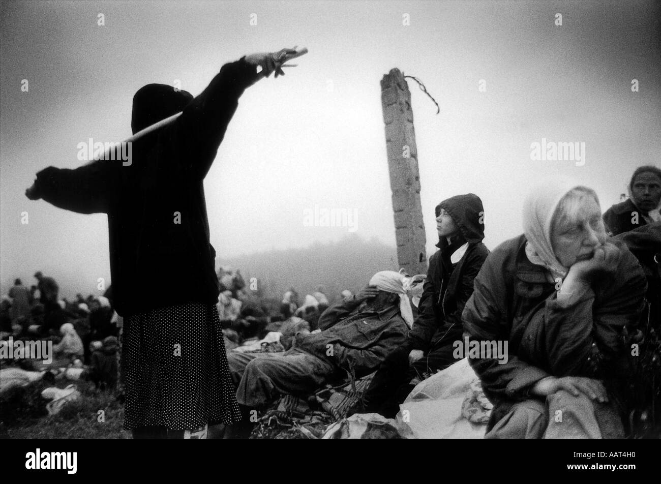 Pilgrims rest during a rare stop on their six day, 160 mile pilgrimage ...