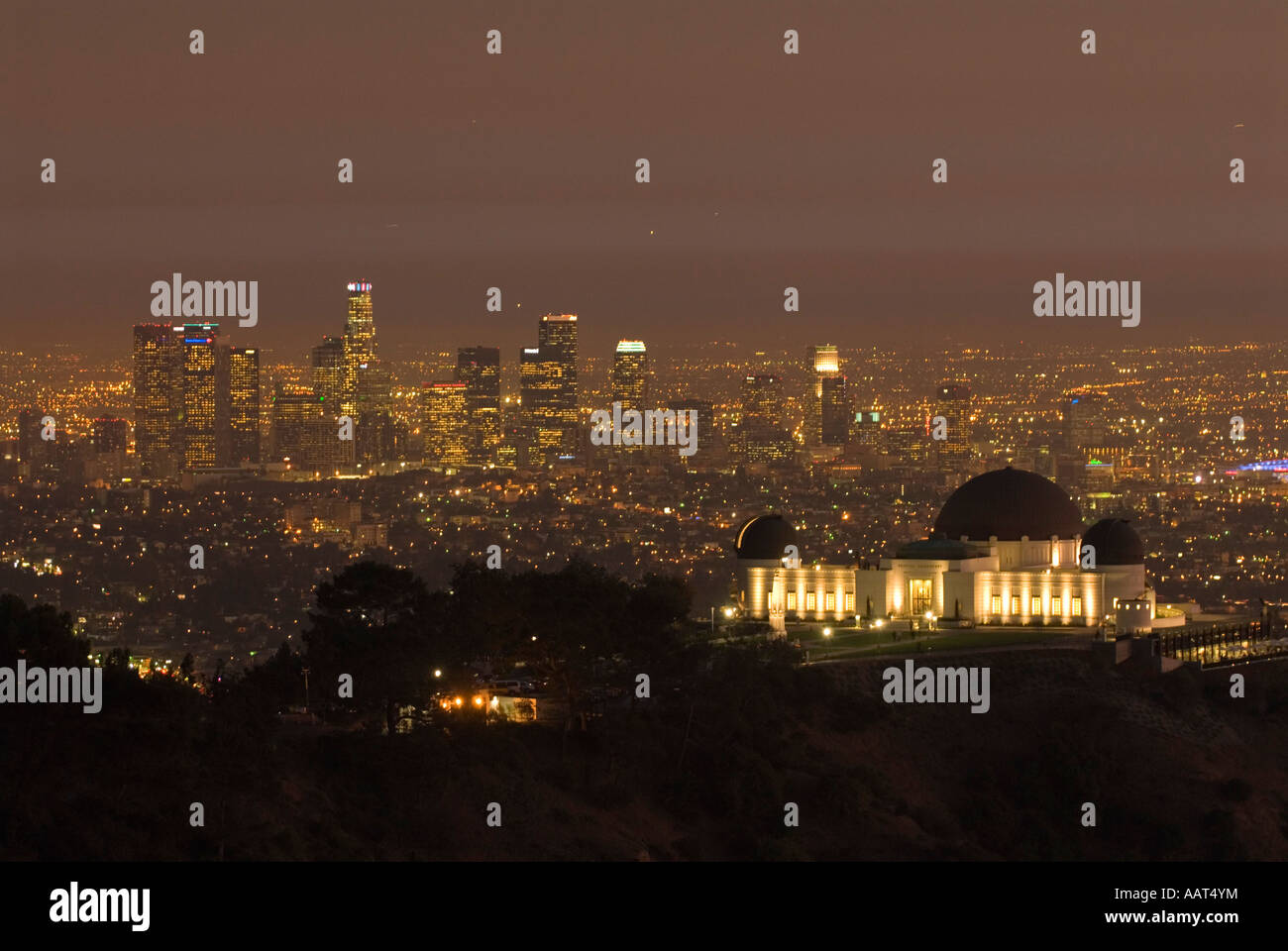 Griffith Observatory at night, Los Angeles, California Stock Photo - Alamy