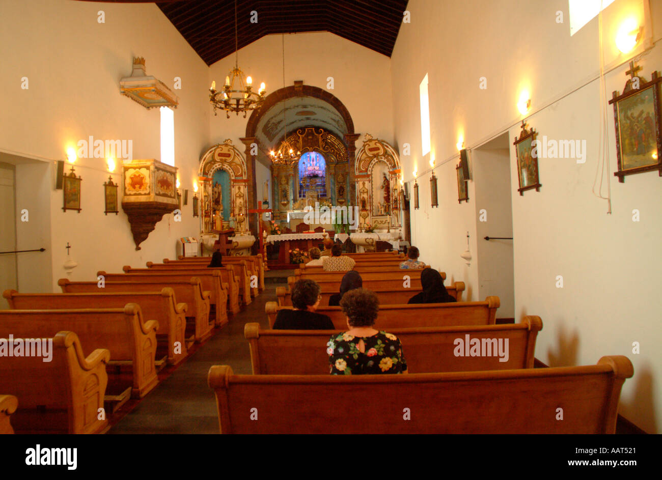 Inside a church Stock Photo - Alamy