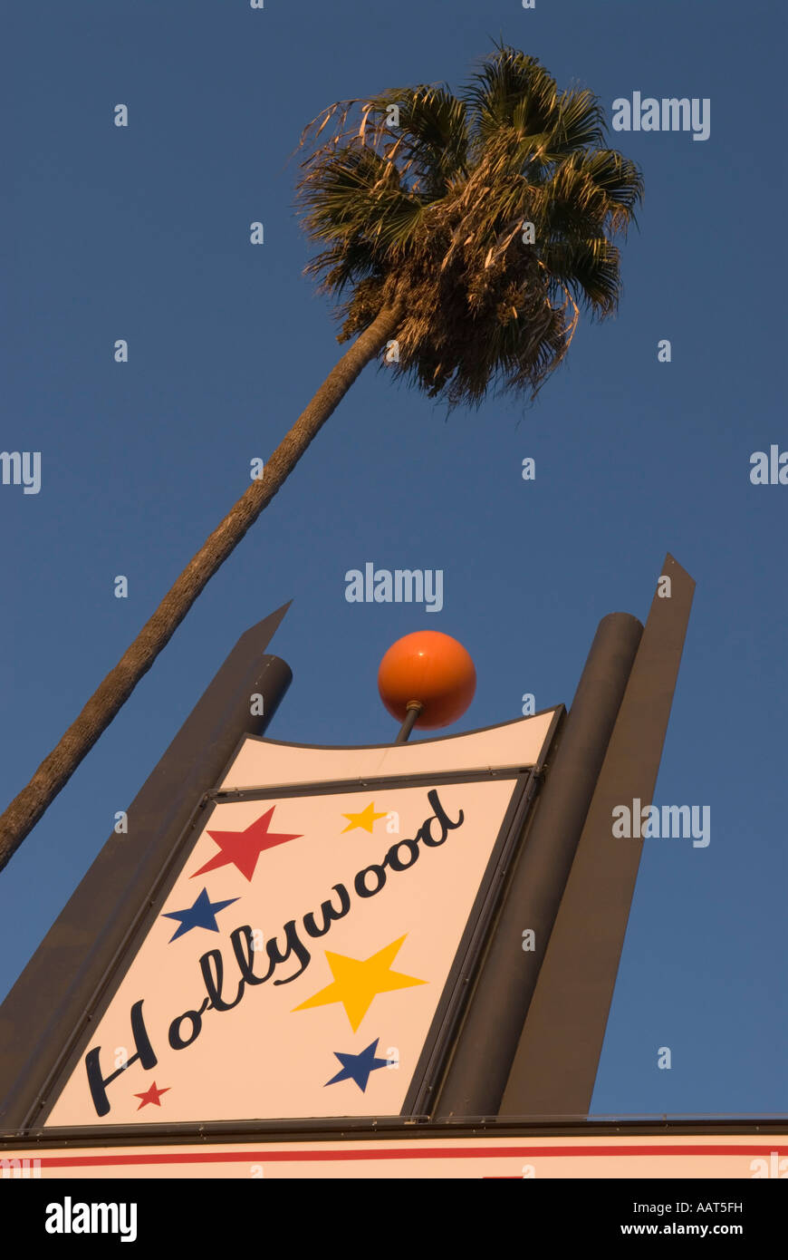 Palm Hollywood sign Los Angeles California Stock Photo - Alamy