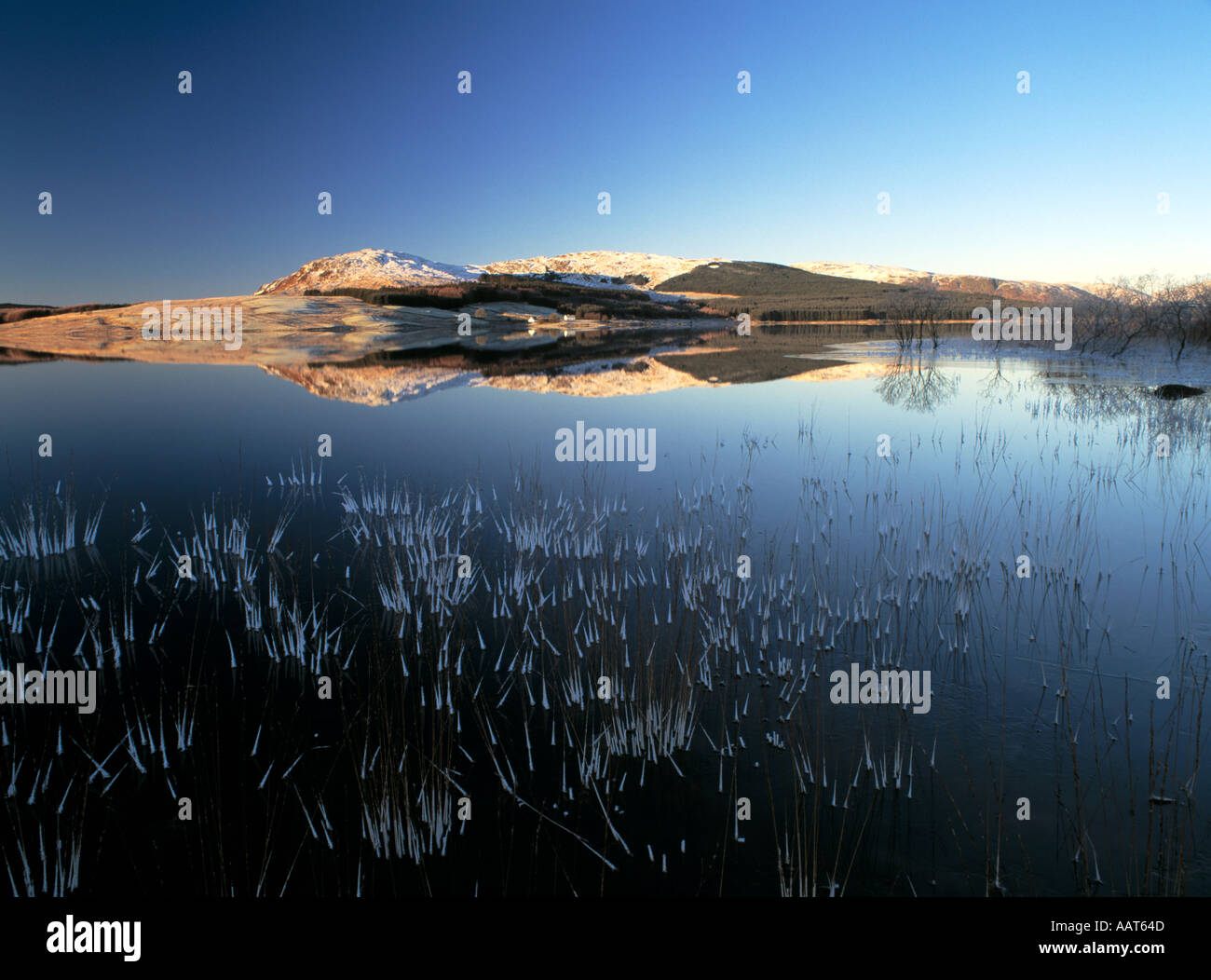 Scottish scenic winter landscape snow on Galloway Hills Scotland UK ...