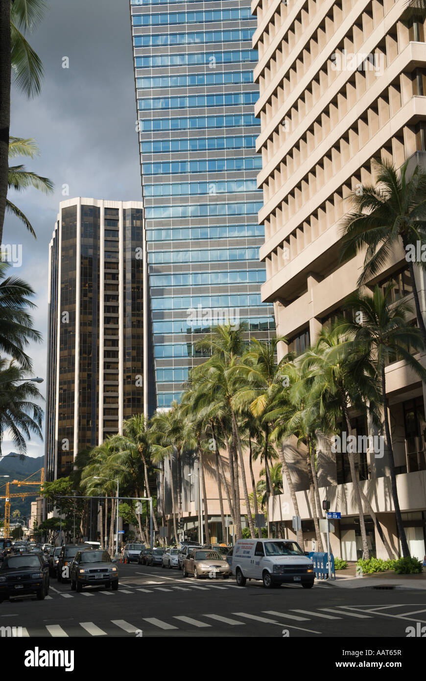 View of Downtown Honolulu Oahu Hawaii Stock Photo - Alamy