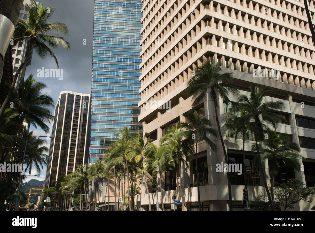 View of Downtown Honolulu Oahu Hawaii Stock Photo - Alamy
