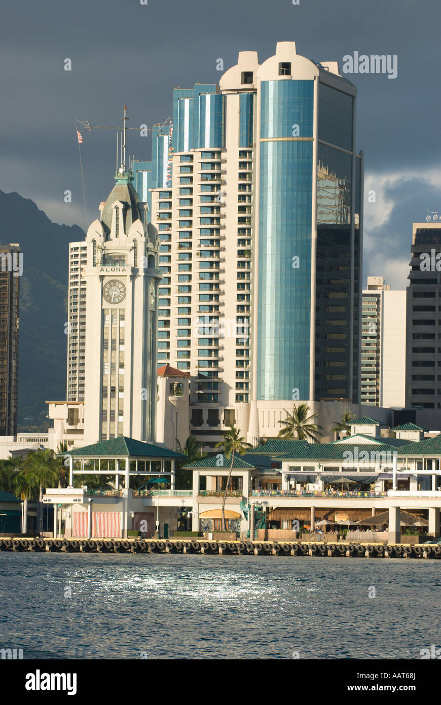 Downtown Honolulu seen from Sand Island, Oahu, Hawaii Stock Photo - Alamy