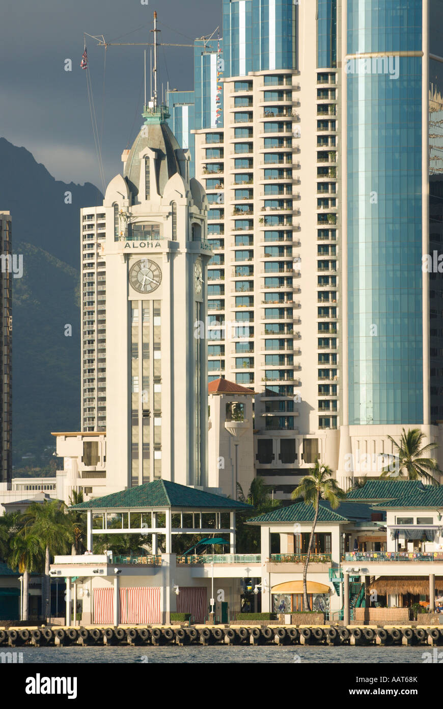 Downtown Honolulu seen from Sand Island, Oahu, Hawaii Stock Photo - Alamy