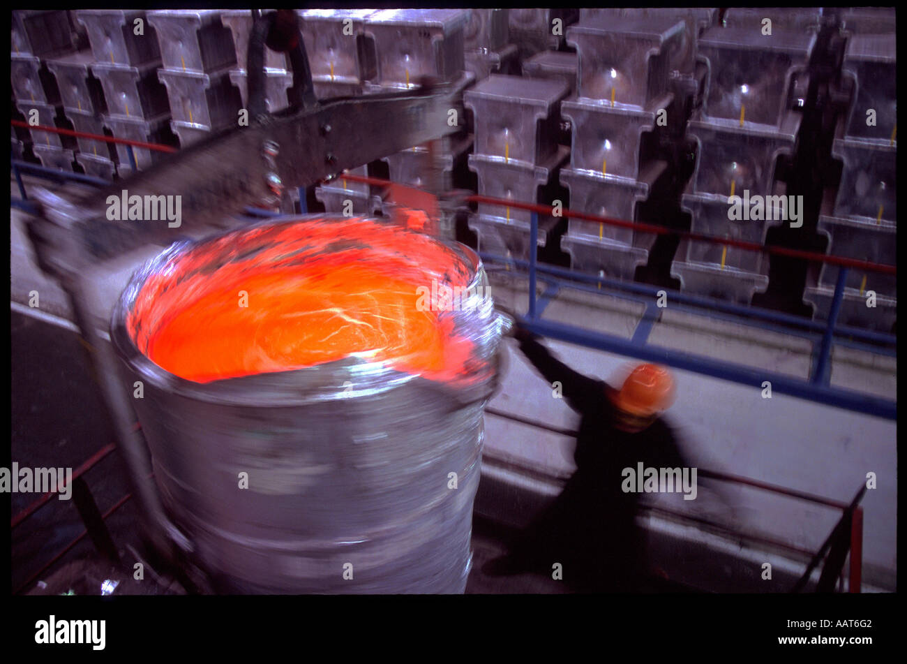 Aluminium production in a factory in Yekaterinburg Russia Stock Photo ...