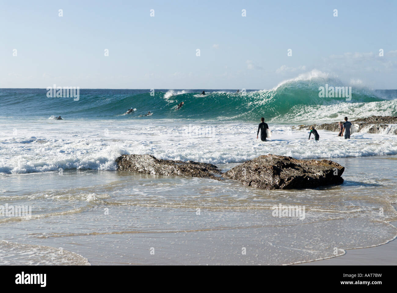 Surfing at Snapper Rocks/Superbank, Coolangatta, Gold Coast, Queensland ...