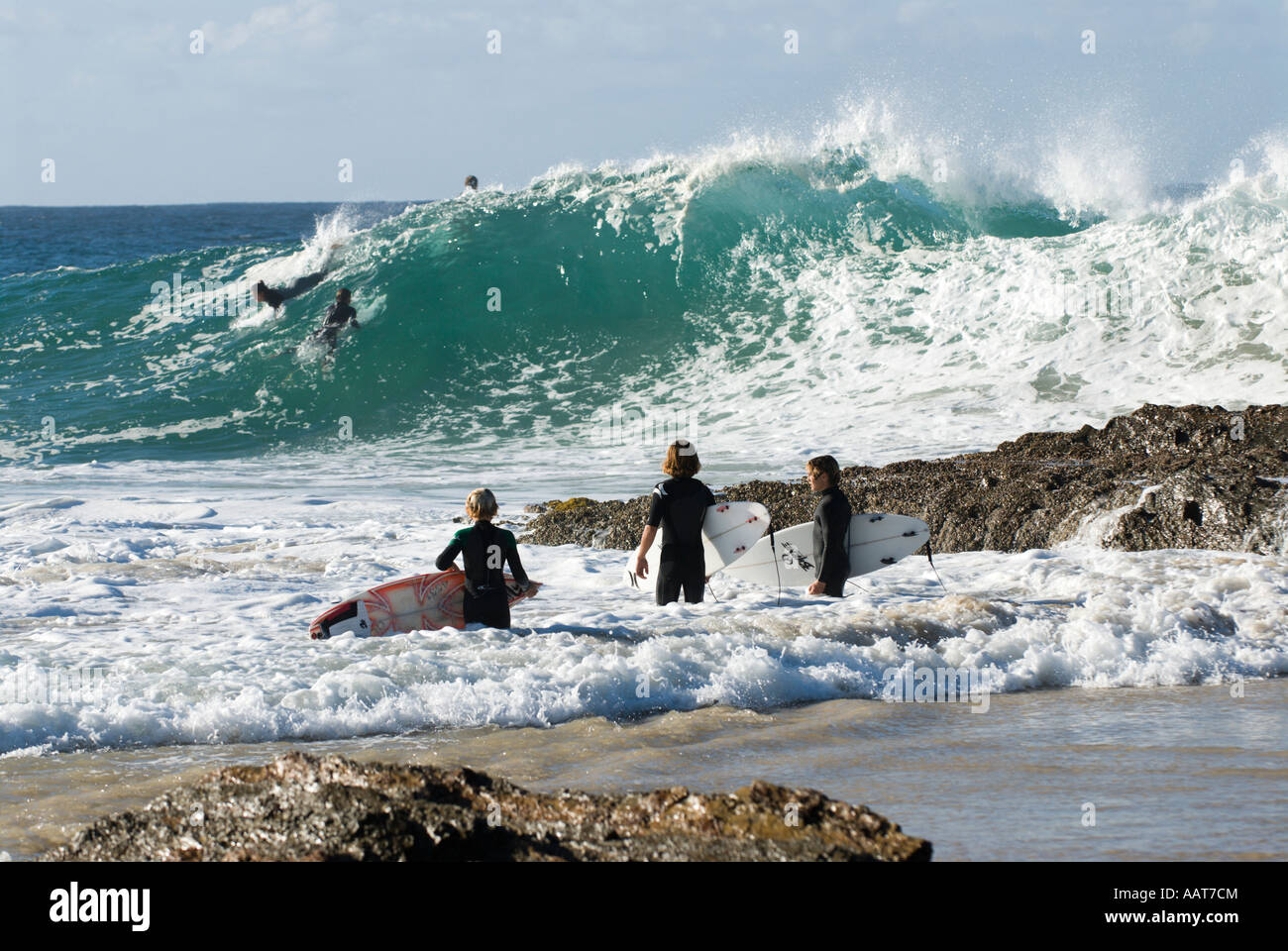 Surfing at Snapper Rocks/Superbank, Coolangatta, Gold Coast, Queensland ...